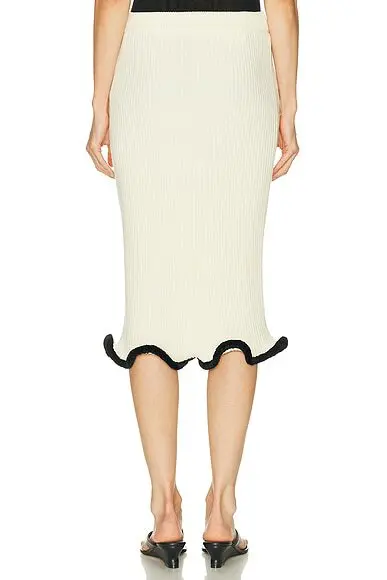 JIL SANDER Velvet Frill Skirt