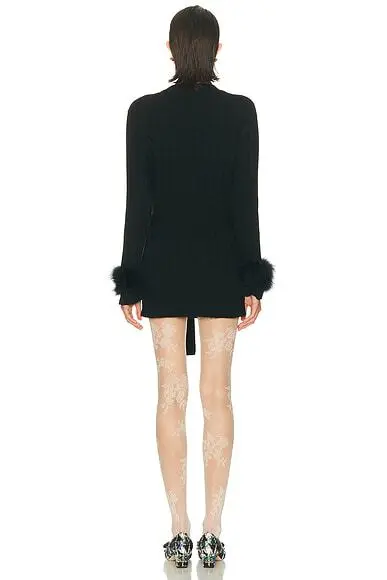 Valentino Garavani Feather Cuff Cardigan