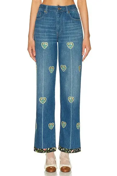 Valentino Garavani Embroidered Wide Leg