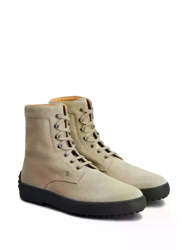 TOD'S Suede Combat Boots