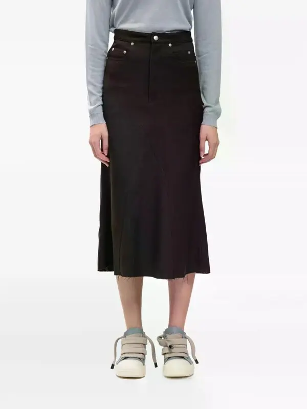 Rick Owens Godet Wool Skirt