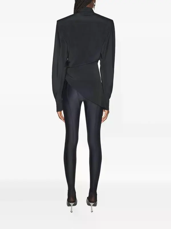 MUGLER Padded-shoulder Asymmetrical Shirt