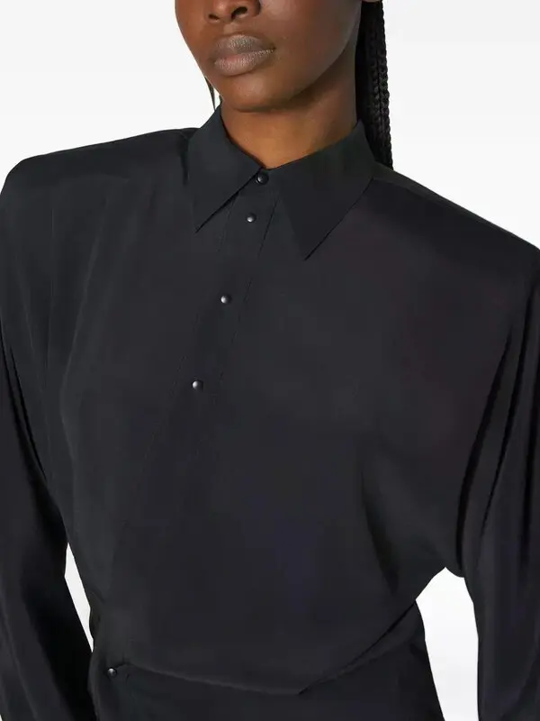 MUGLER Padded-shoulder Asymmetrical Shirt