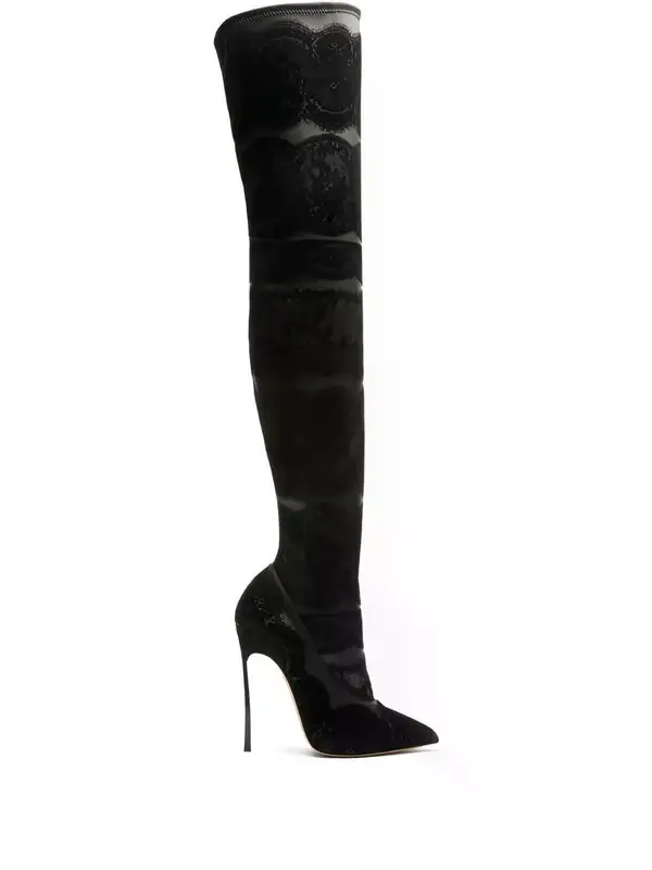Casadei 120mm Lingerie Over-the-knee Boots