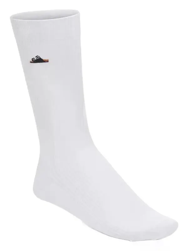 BIRKENSTOCK Embroidered Sandal Socks - White