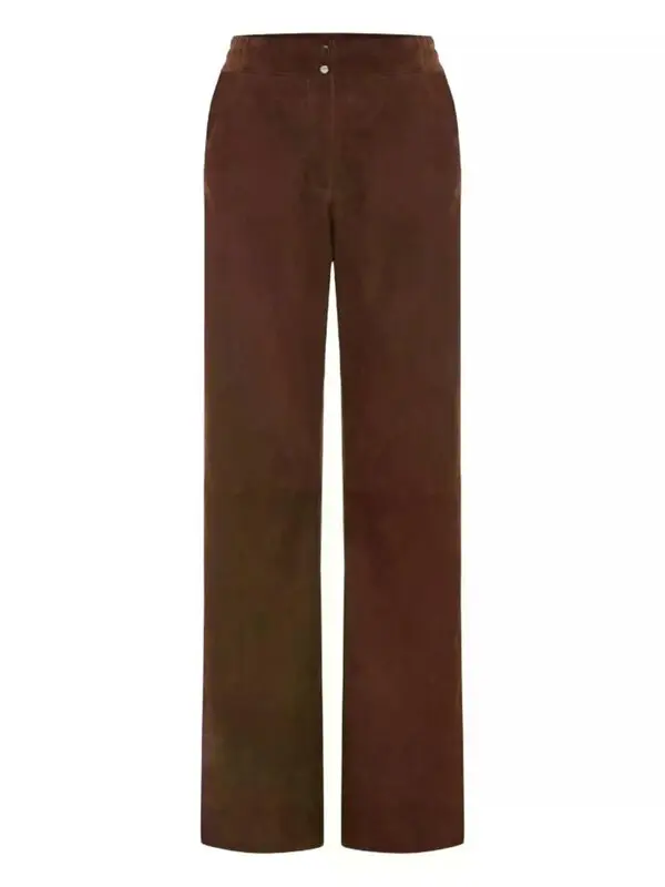 BIGARDINI Suede Straight Leg Trousers