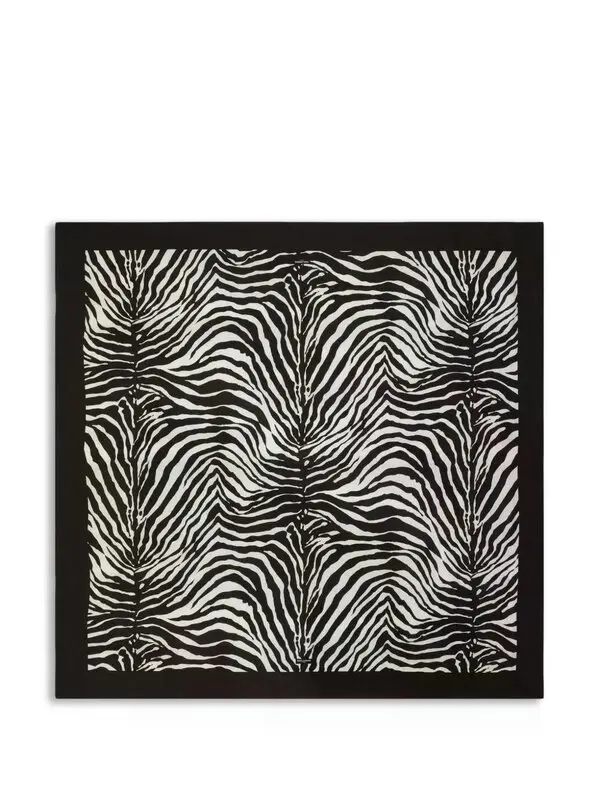 Dolce & Gabbana Zebra-print Linen Tablecloth - Black