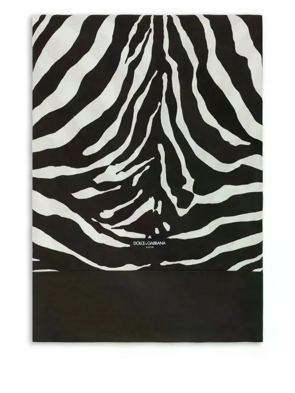 Dolce & Gabbana Zebra-print Linen Tablecloth