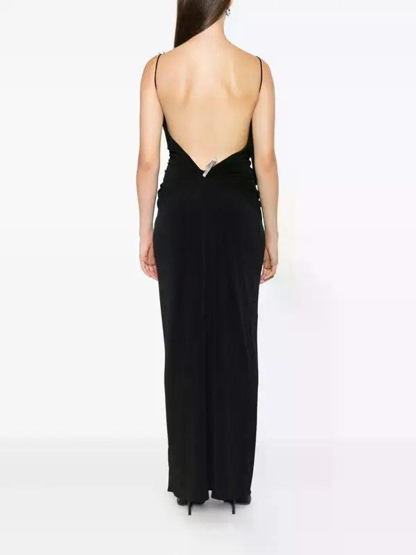 cowl-neck strap dress - white | 36