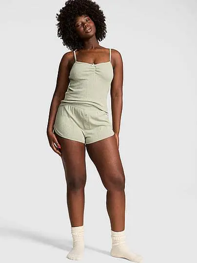Pink Cotton Boxer Shorts - Green