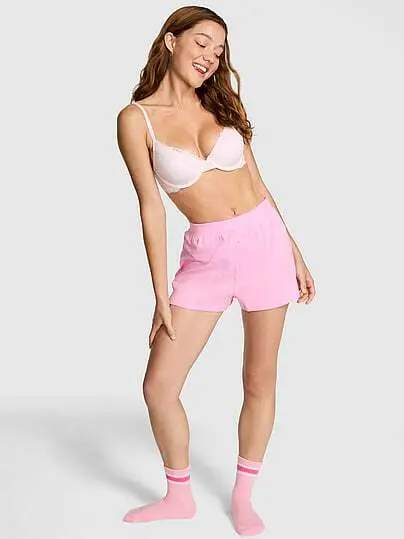 Pink Cotton Boxer Shorts - Pink