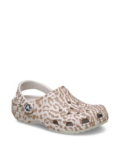 Pink Crocs Classic Leopard Clogs - Print