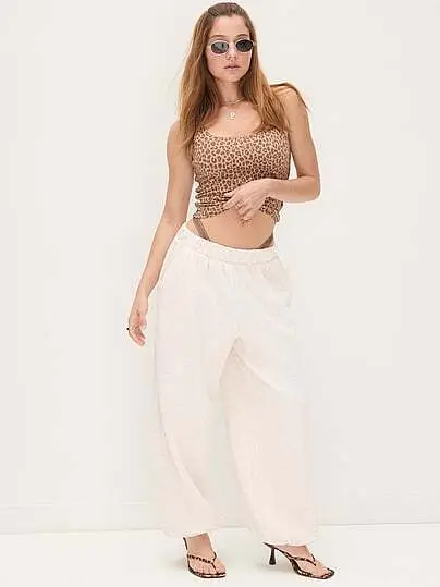 Pink Campus Fleece™ Oversized Sweatpants - Beige