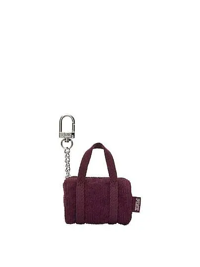Pink Mini Duffel Keychain Charm - Purple