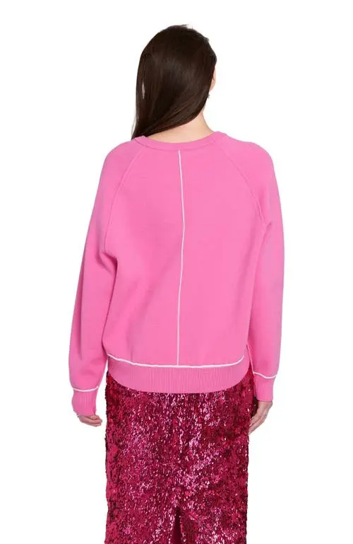 ELLE COLLECTION Knit Pullover With Contrast Trim