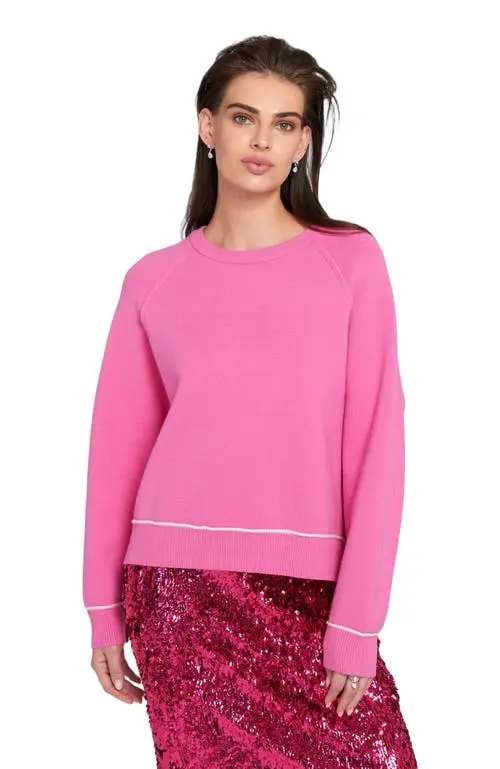ELLE COLLECTION Knit Pullover With Contrast Trim