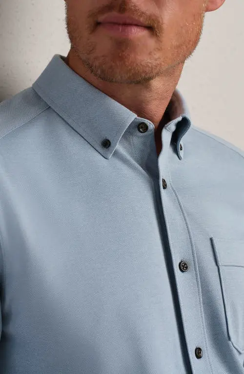 RHONE Effortless Oxford Performance Button-down Shirt - Mountain Blue Heather