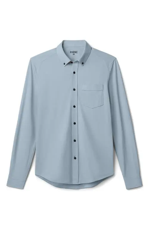 RHONE Effortless Oxford Performance Button-down Shirt - Mountain Blue Heather
