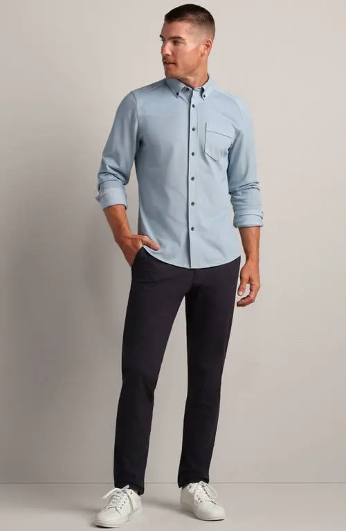 RHONE Effortless Oxford Performance Button-down Shirt - Mountain Blue Heather