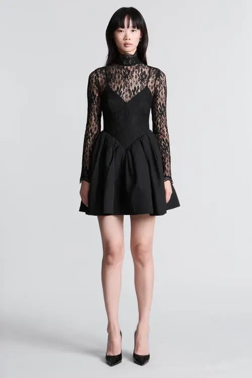 Bcbgmaxazria Stretch Lace Bubble Dress