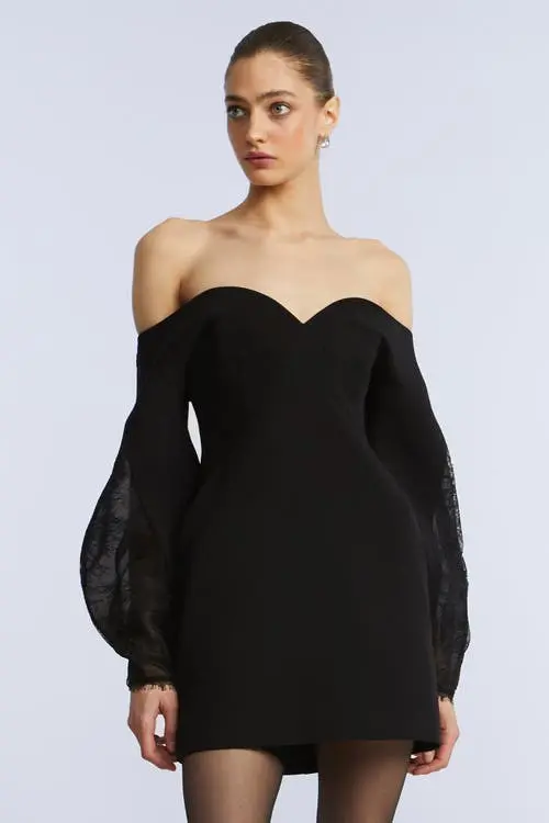 Bcbgmaxazria Lace Detail Cocktail Dress