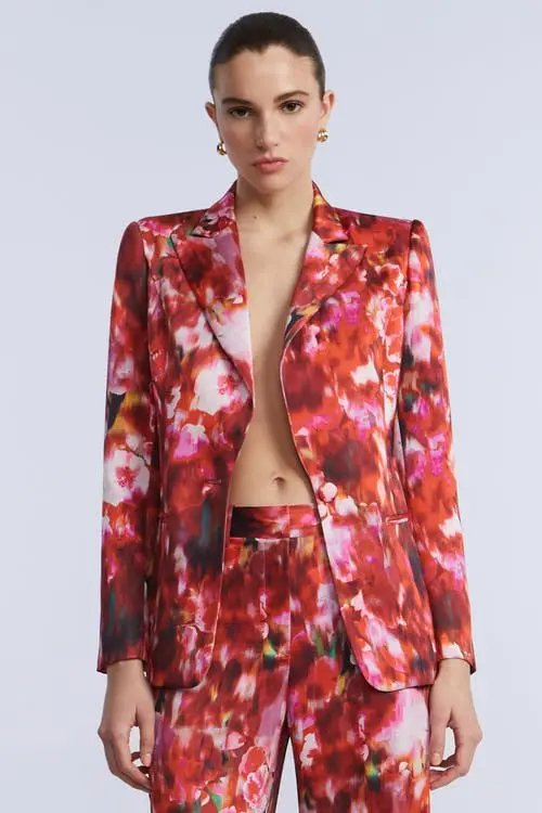 Bcbgmaxazria Washed Floral Twill Blazer