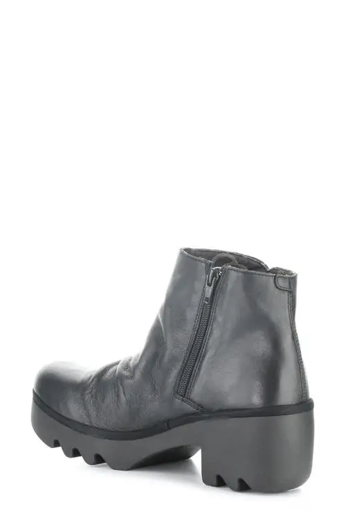 Fly London Tulp Lug-sole Platform Bootie - Black