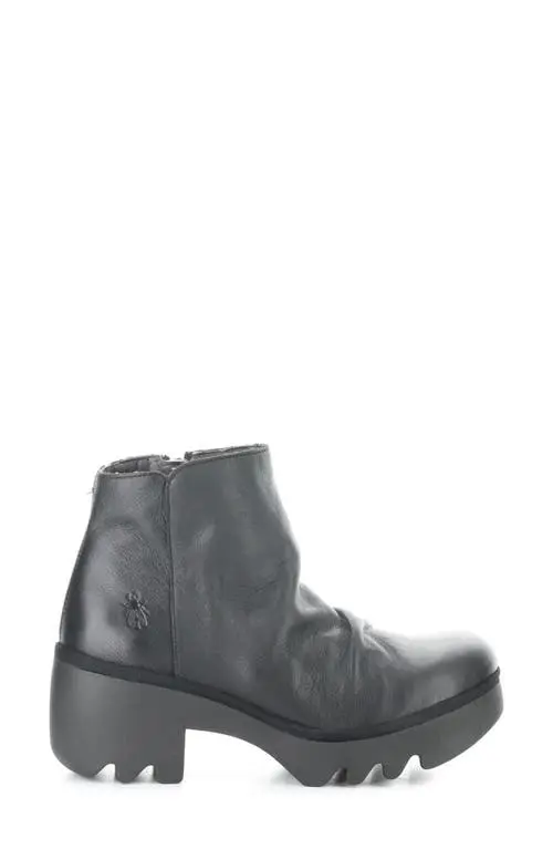 Fly London Tulp Lug-sole Platform Bootie - Black