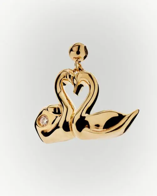 PDPAOLA Love Swans Charm