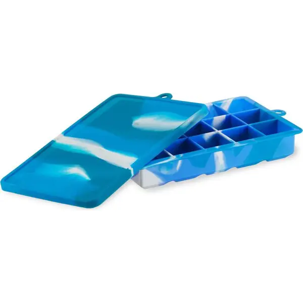 HOST 1.25" Ice Cube Tray With Lid - Blue Marble