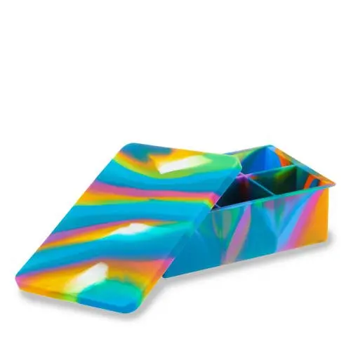 HOST 2" Ice Cube Tray With Lid - Colored Marble