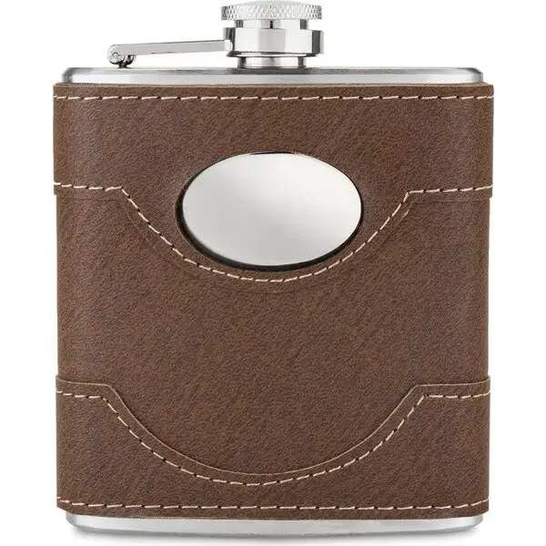 TWINE Bootlegger 6oz Flask - Brown