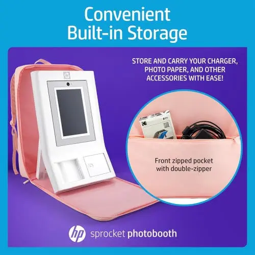 HP Sprocket Photobooth Travel Backpack - Pink