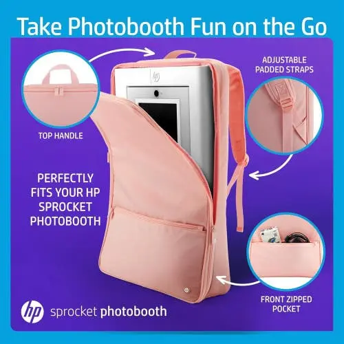 HP Sprocket Photobooth Travel Backpack - Pink
