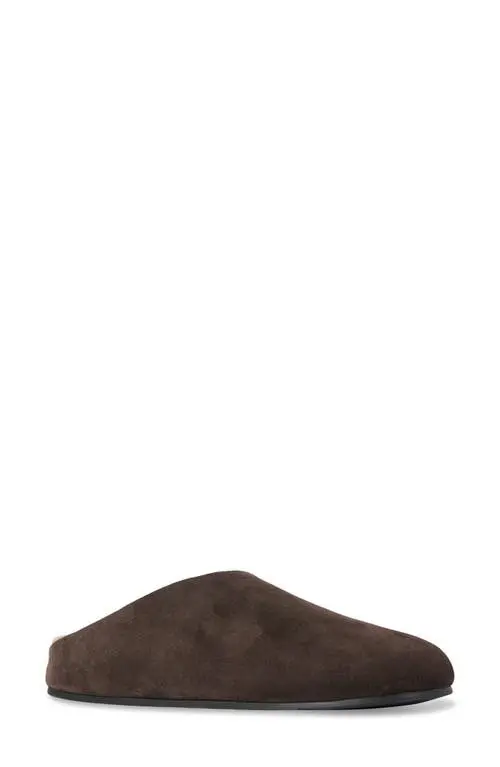 THE ROW Hudson Leather Mules - Lacquer Brown