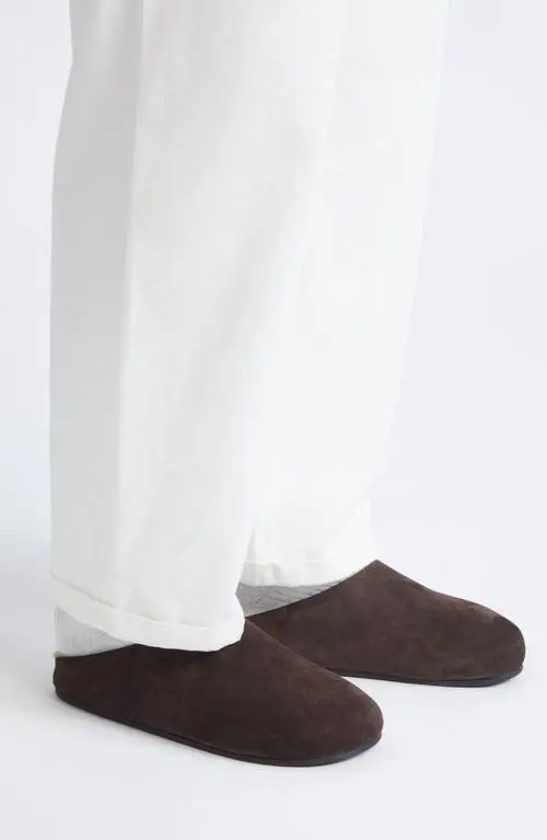 THE ROW Hudson Leather Mules - Lacquer Brown