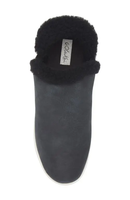 Olukai Kamau Waterproof Genuine Shearling Sneakers - Lava Rock/lava Rock