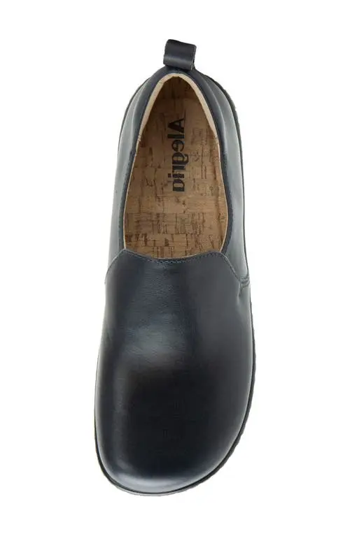 ALEGRIA Leather Clogs - Navy