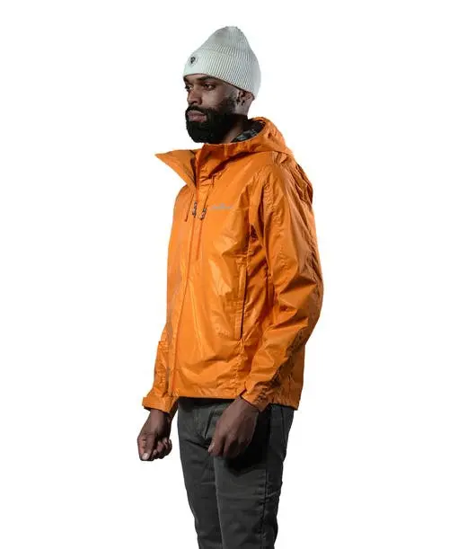 WOODPECKER Wind Rain Shell Jacket - Orange Diamond