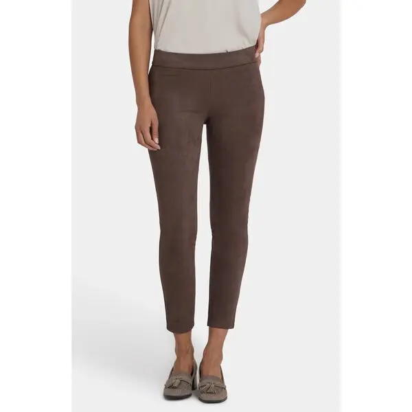 NYDJ Faux Suede Leggings - Coffee Bean