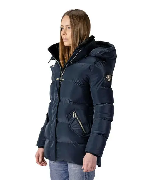 WOODPECKER Bumnester 3/4 Length Quilted Coat - Blue Diamond