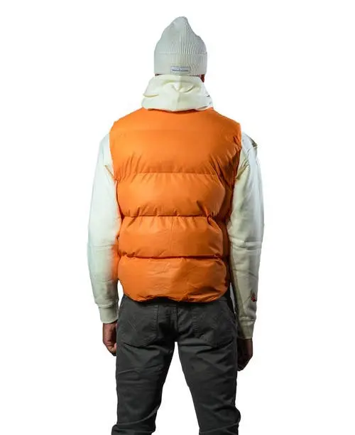 WOODPECKER Puffer Vest - Orange Diamond