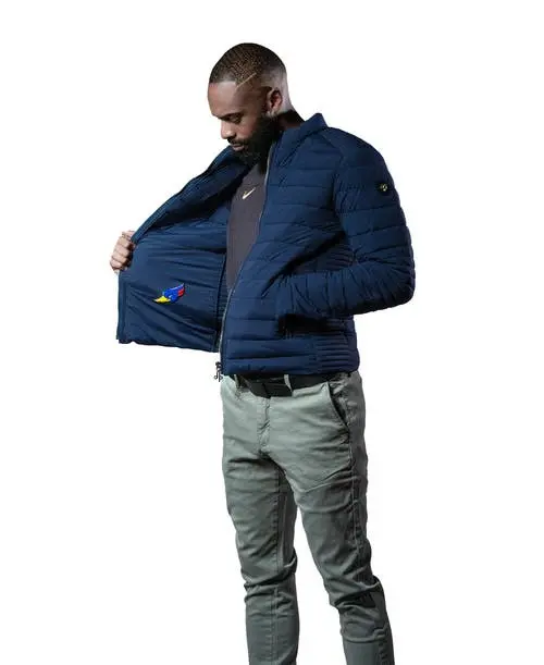 WOODPECKER Moto Style Zip-up Jacket - Navy