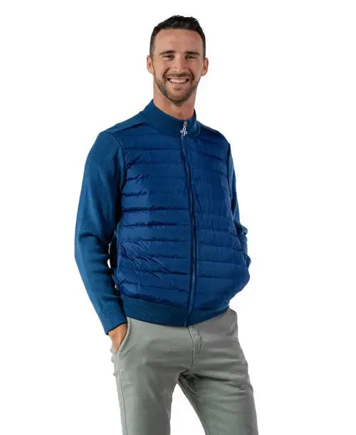 WOODPECKER Hybrid Knit Jacket - Cobalt