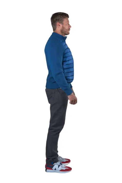 WOODPECKER Hybrid Knit Jacket - Cobalt