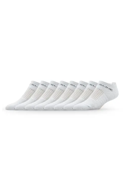 STRIDELINE Premium No-show Socks 8-pack - White