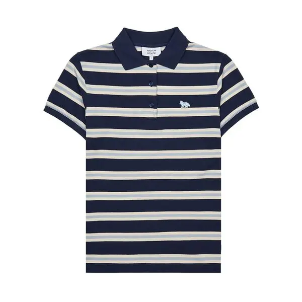 maison kitsuné - Striped Polo Shirt