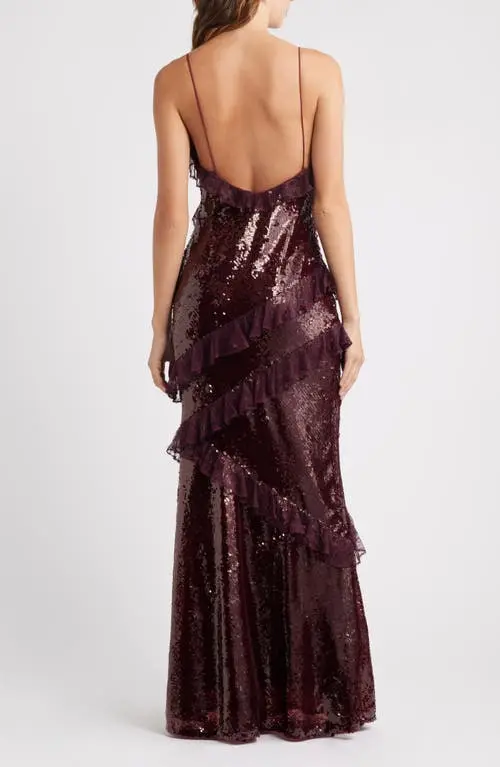 LoveShackFancy Rialto Sequin & Lace Gown