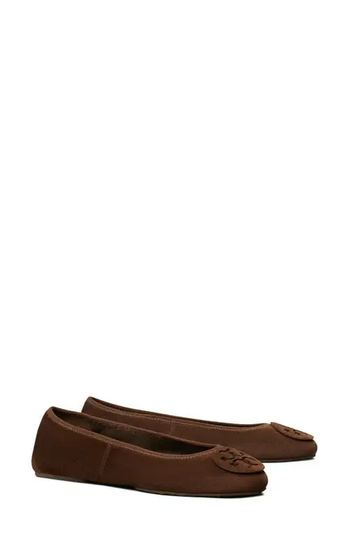 Tory Burch Reva Travel Ballet Flat - Dark Cocoa/dark Cocoa