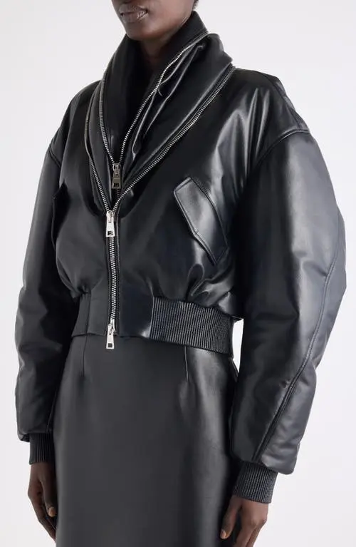 Givenchy Lambskin Leather Bomber Jacket